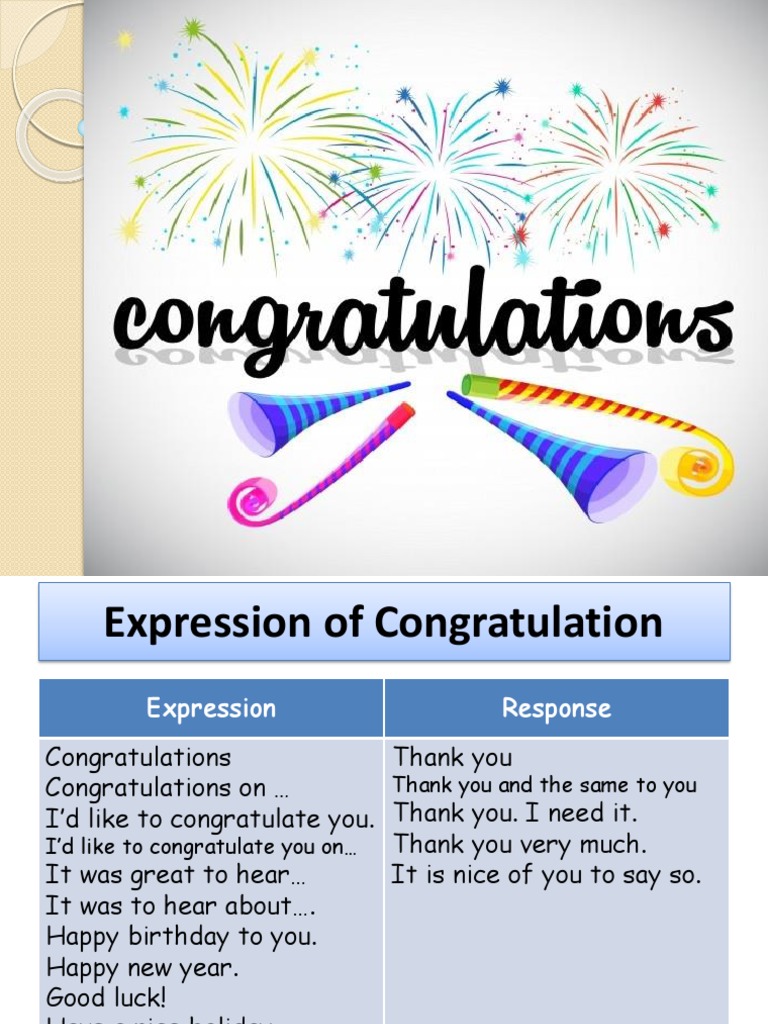 02.v2 Expression of Congratulation | PDF