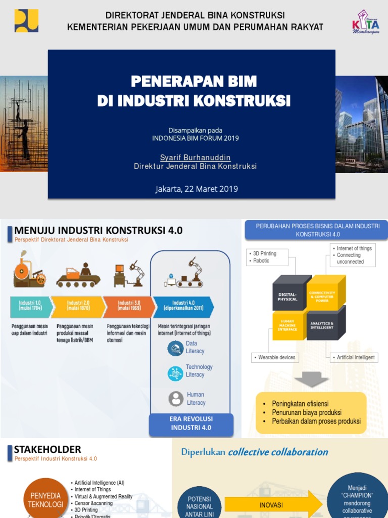 Paparan BIM DJBK - Penerapan BIM Di Industri Konstruksi | PDF