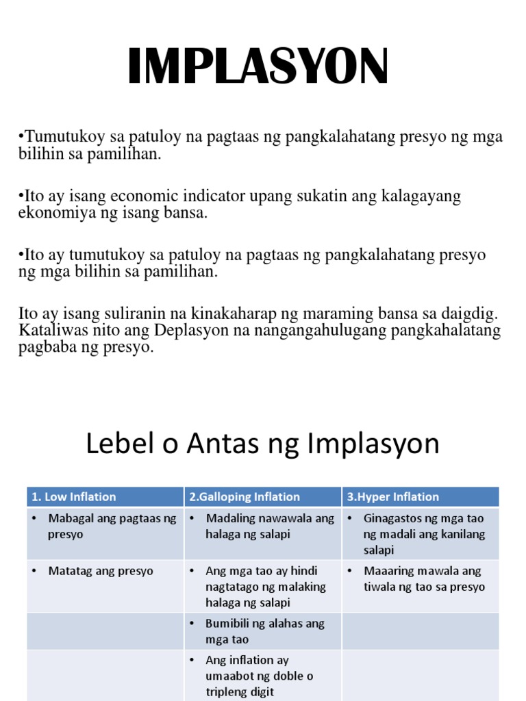 Implasyon | PDF