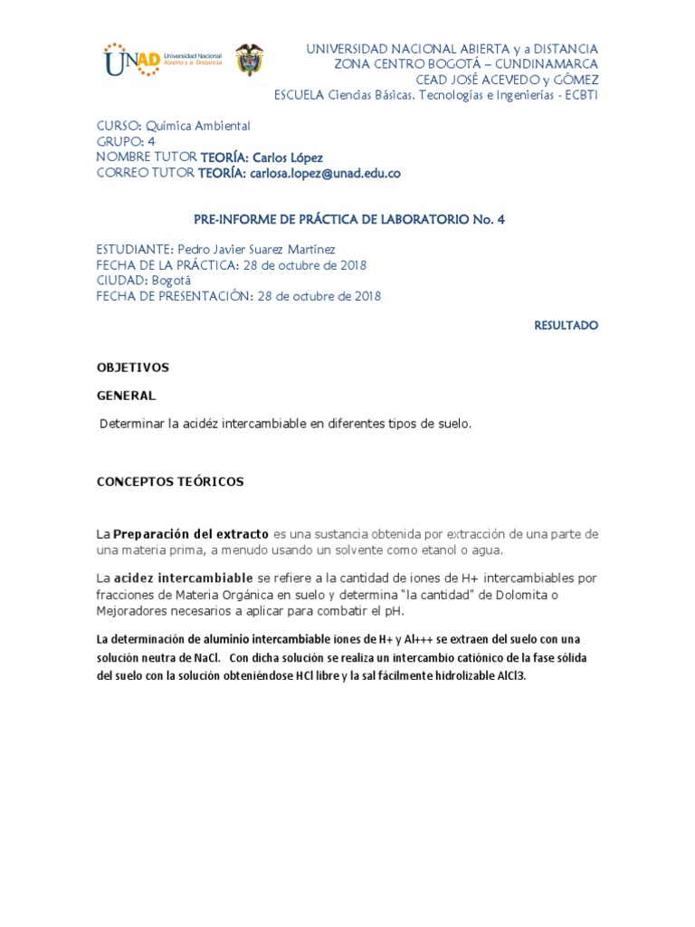 Pre-Informe Practica 4 | PDF | Ph | Importar