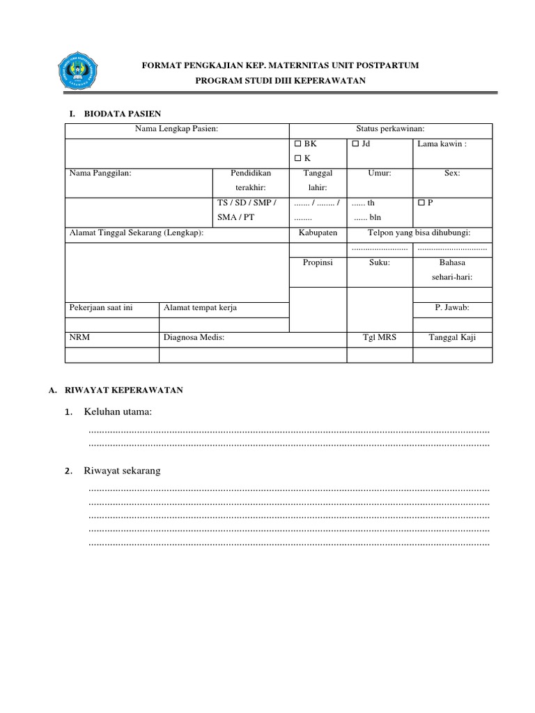 Format Askep PNC | PDF