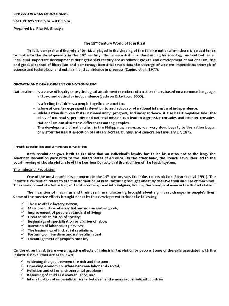 Rizal's Ideals in 19th Century Context | PDF | Nationalism | Imperialism
