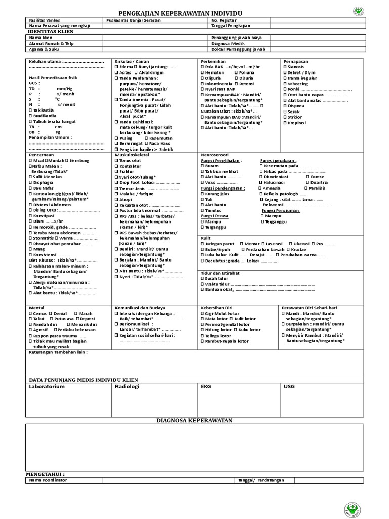 Form Askep Individu. | PDF