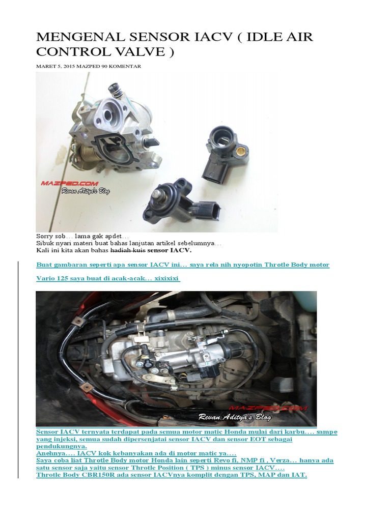 Mengenal Sensor Iacv | PDF | Komputer