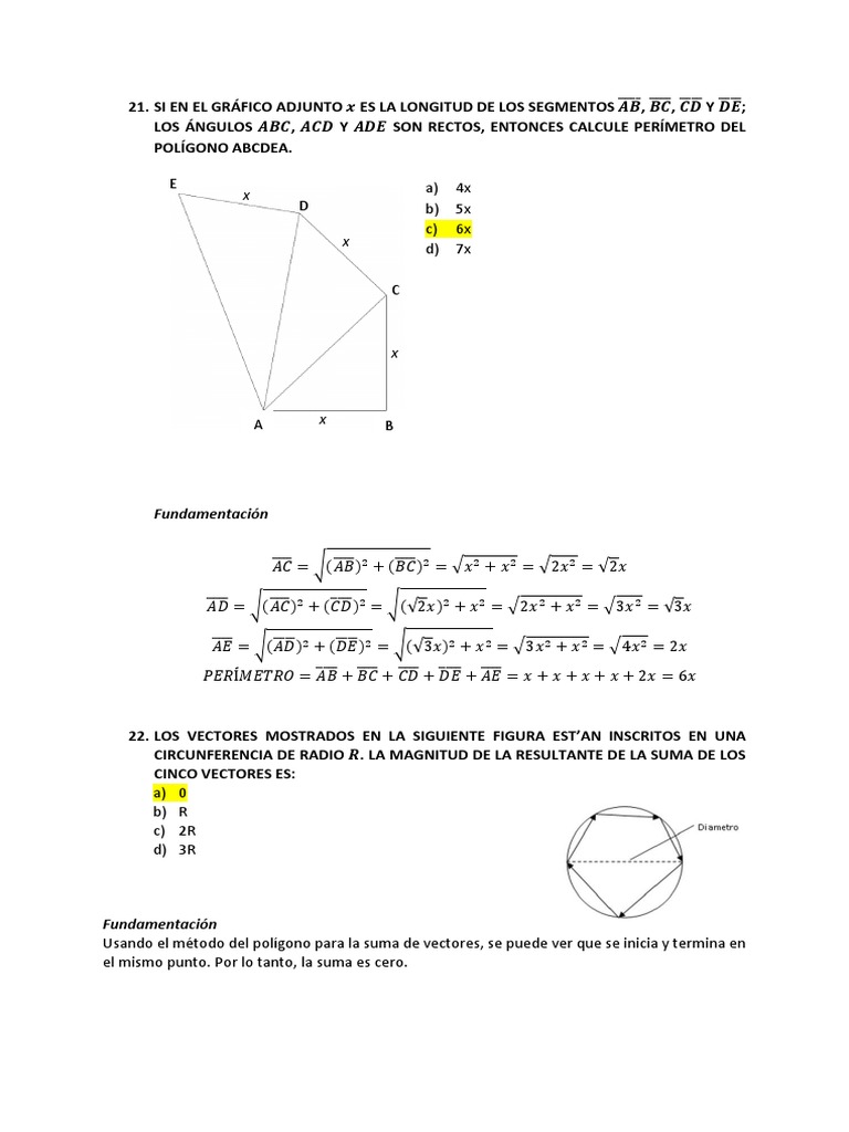 Ejercicios de Repaso de Vectores | PDF | Vector Euclidiano | Espacio vectorial
