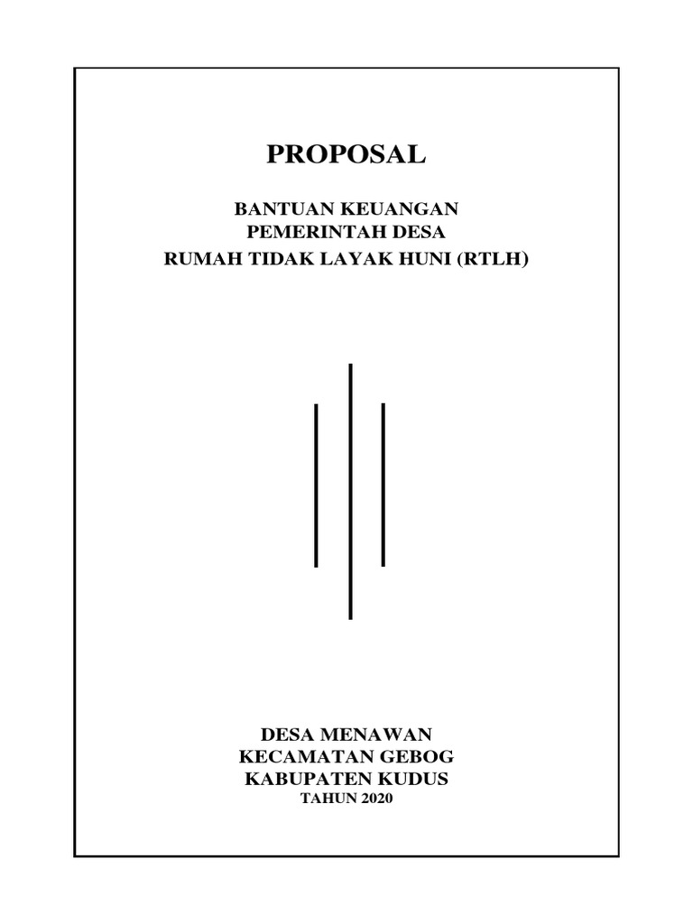 Proposal Bantuan RTLH Desa Menawan | PDF