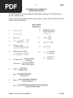Rumus Matematik KSSM SPM 2021 | PDF | Area | Geometry
