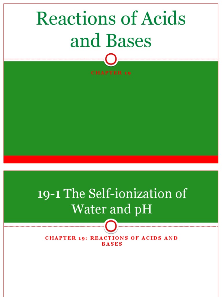 19 Reactions of Acids and Bases | PDF | Buffer Solution | Ph