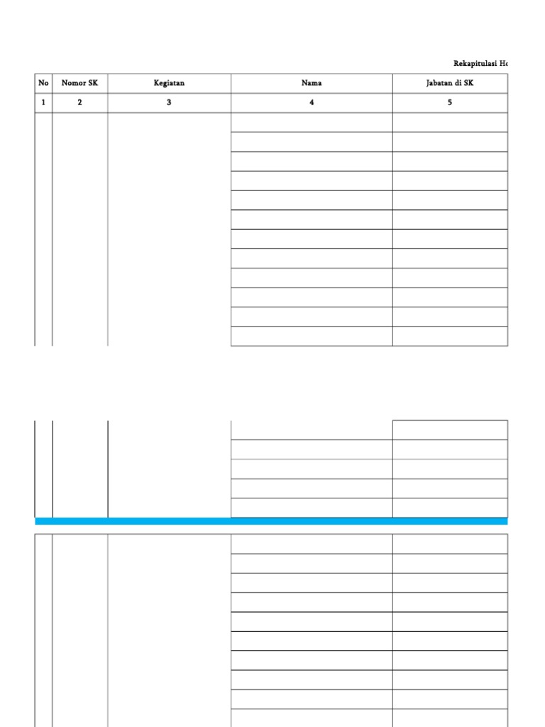 Rekap Honorarium SK Pejabat | PDF