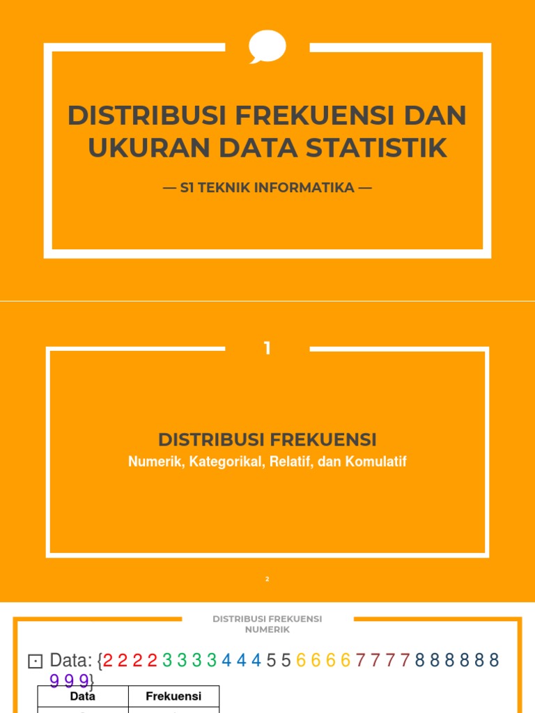 Distribusi Frekuensi Dan Ukuran Data Statistik | PDF