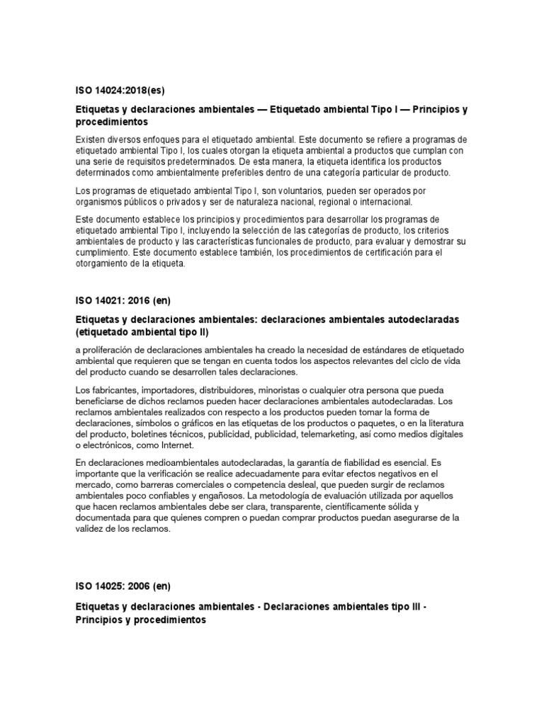 Iso 14024 | PDF | Evaluación del ciclo de vida | Business
