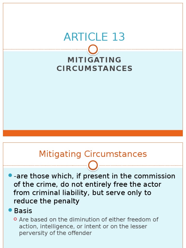 Legal Mitigation Explained | PDF | Mitigating Factor | Crime & Violence