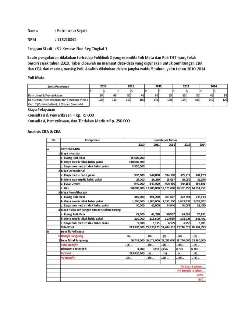 Soal Ekokes CBA Dan CEA | PDF