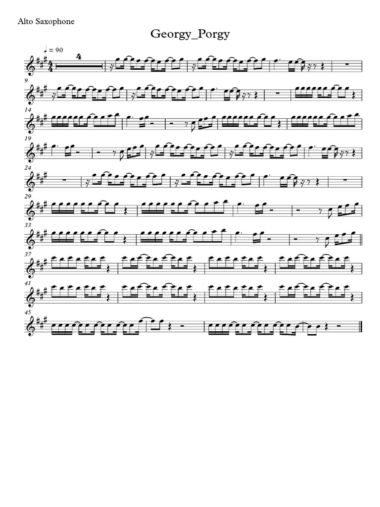 Georgy Porgy - SAX SOLI PDF | PDF