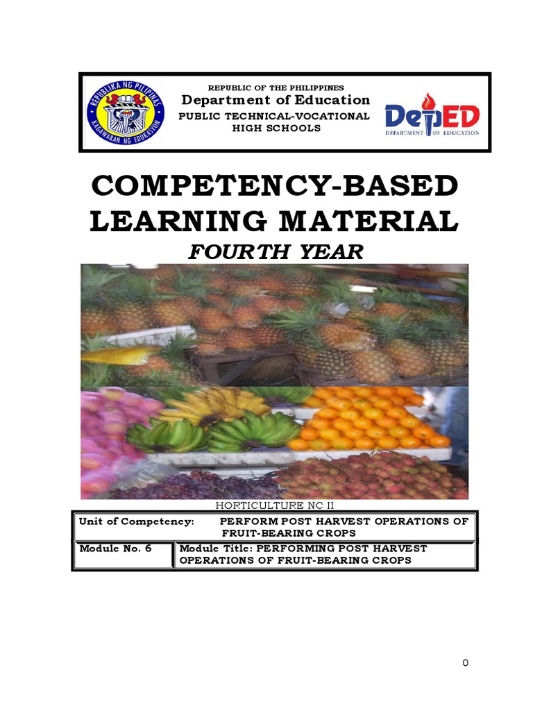 Y4 - Module 6 - Performing Post-Harvest Operations | PDF | Monopoly ...
