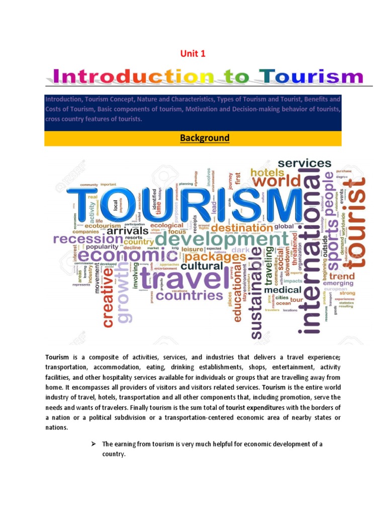Travel and Tourism Notes For Gate College Student | PDF | Tourism ...