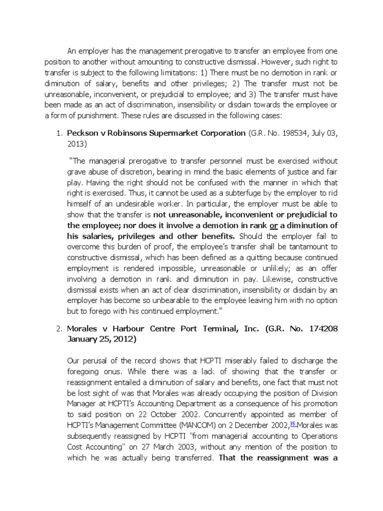 Memorandum (Transfer of Employees) | Download Free PDF | Employment ...