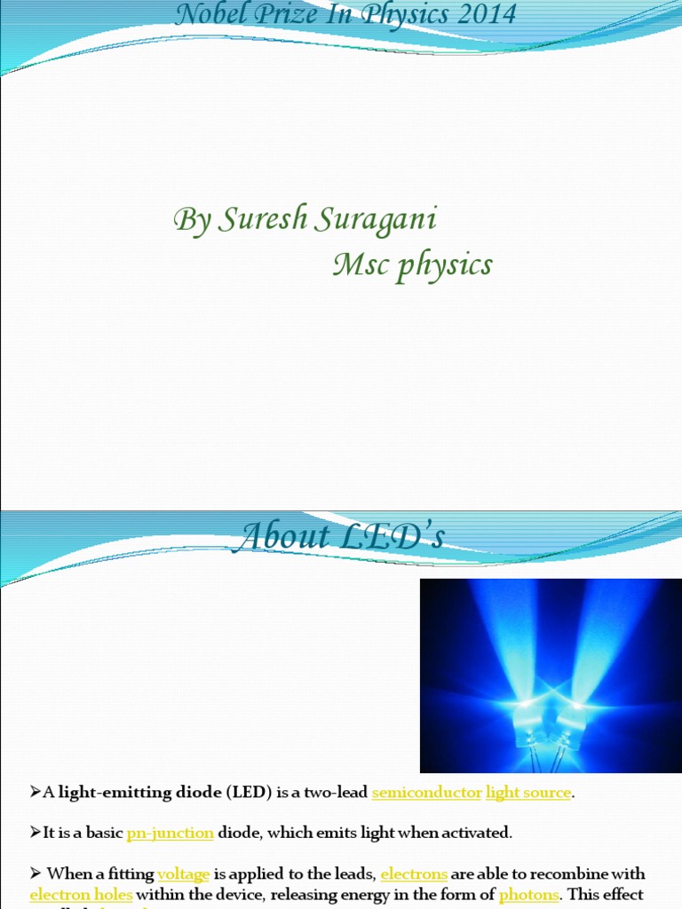 Blue LED's | PDF | Band Gap | Light Emitting Diode