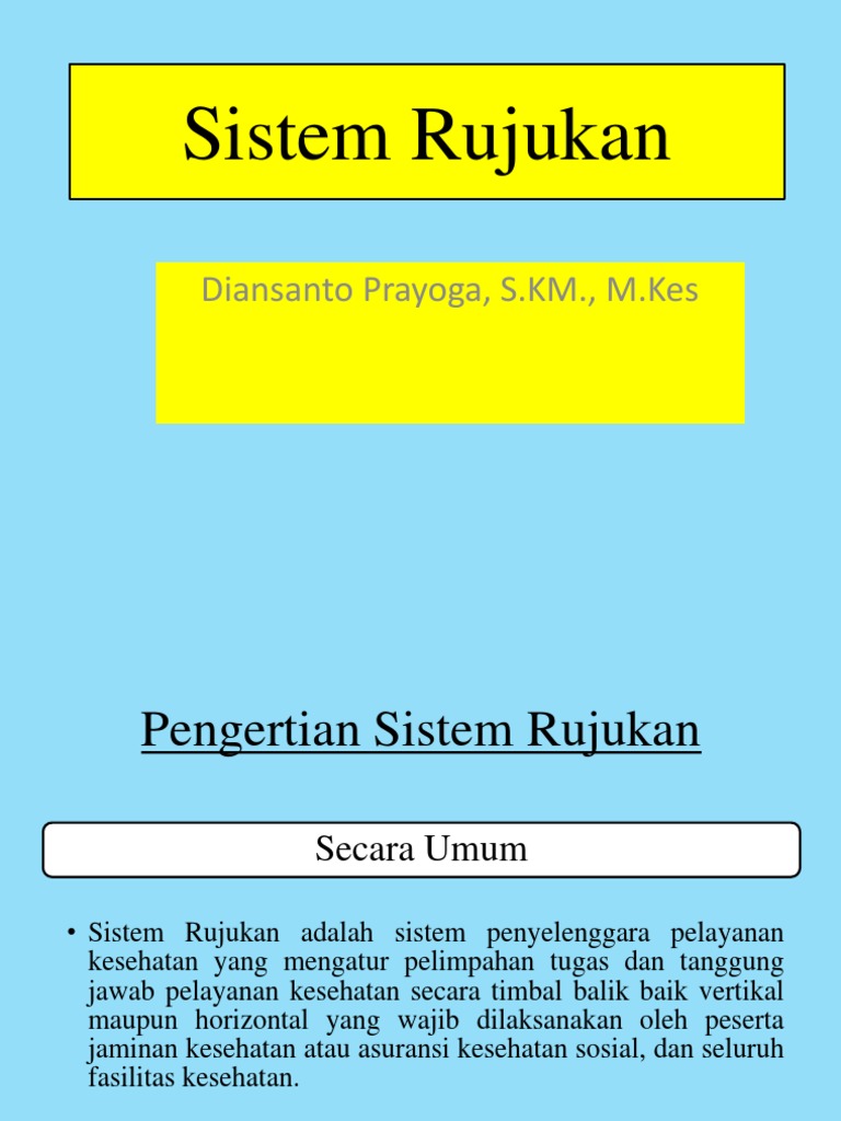 Sistem Rujukan | PDF