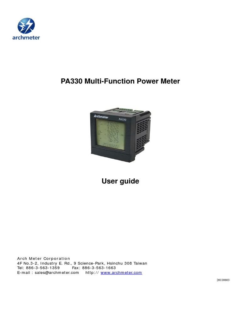 PA330-en-USER GUIDE | PDF | Byte | Parameter (Computer Programming)