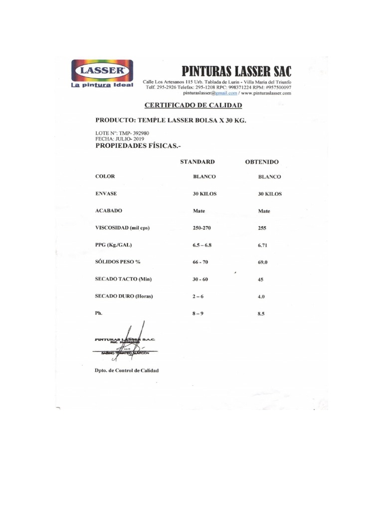 MSDS Temple Lasser | PDF
