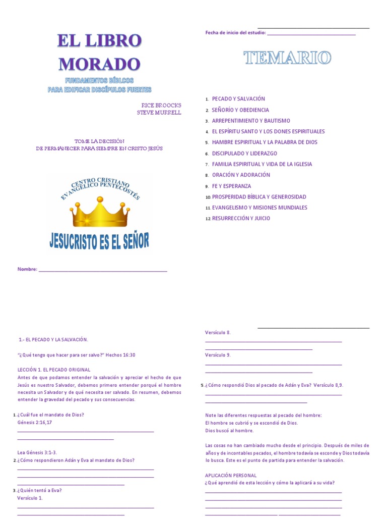 Libro-Morado DISCIPULADO | PDF | Salvación | Cristo (título)