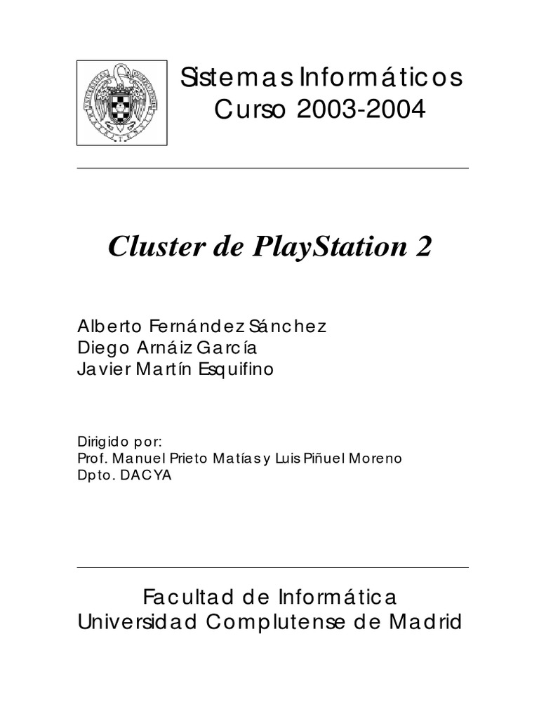Cluster de PlayStation 2 PDF | PDF | Grupo de computadoras ...