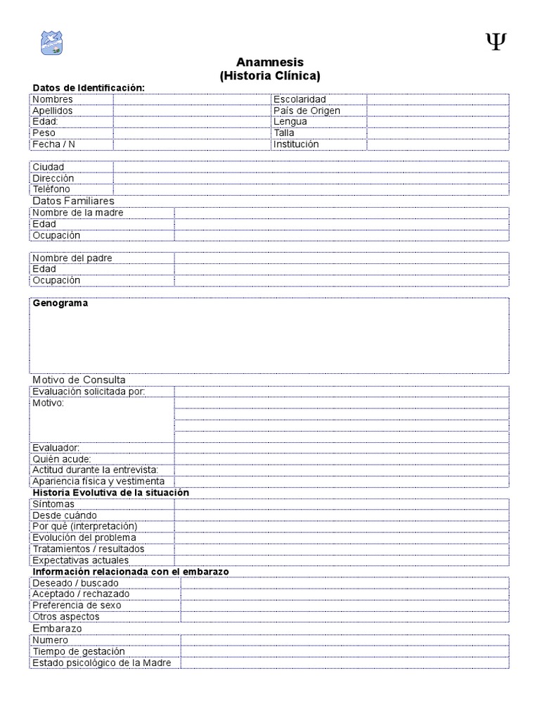Anamnesis Formato Actualizado | PDF | El embarazo | Evolución