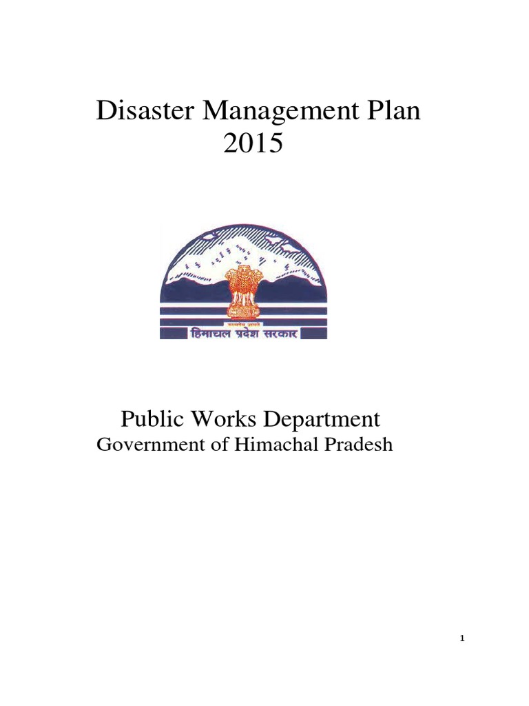 Himachal Pradesh Disaster Management Plan | PDF | Disaster And Accident