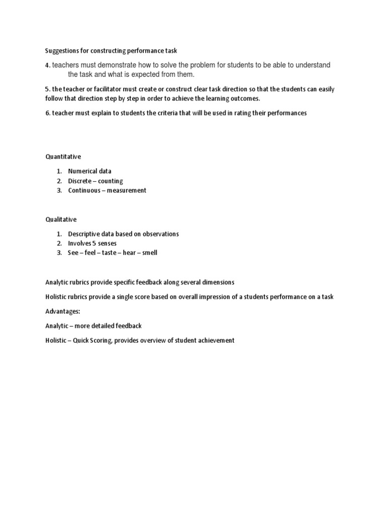 Performance Task Design Guidelines | PDF | Career & Growth | Self ...