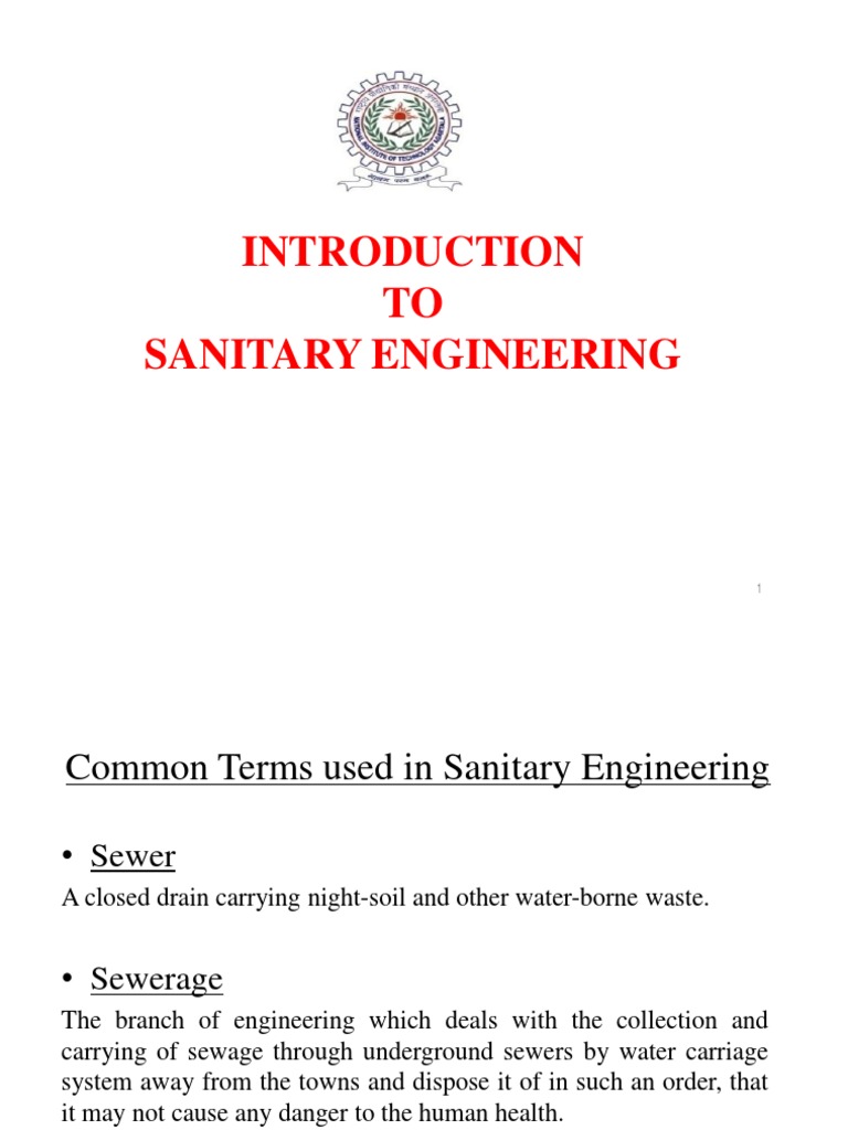 Chapter 1 - Introduction To Sanitary Engineering | PDF | Sanitary Sewer ...