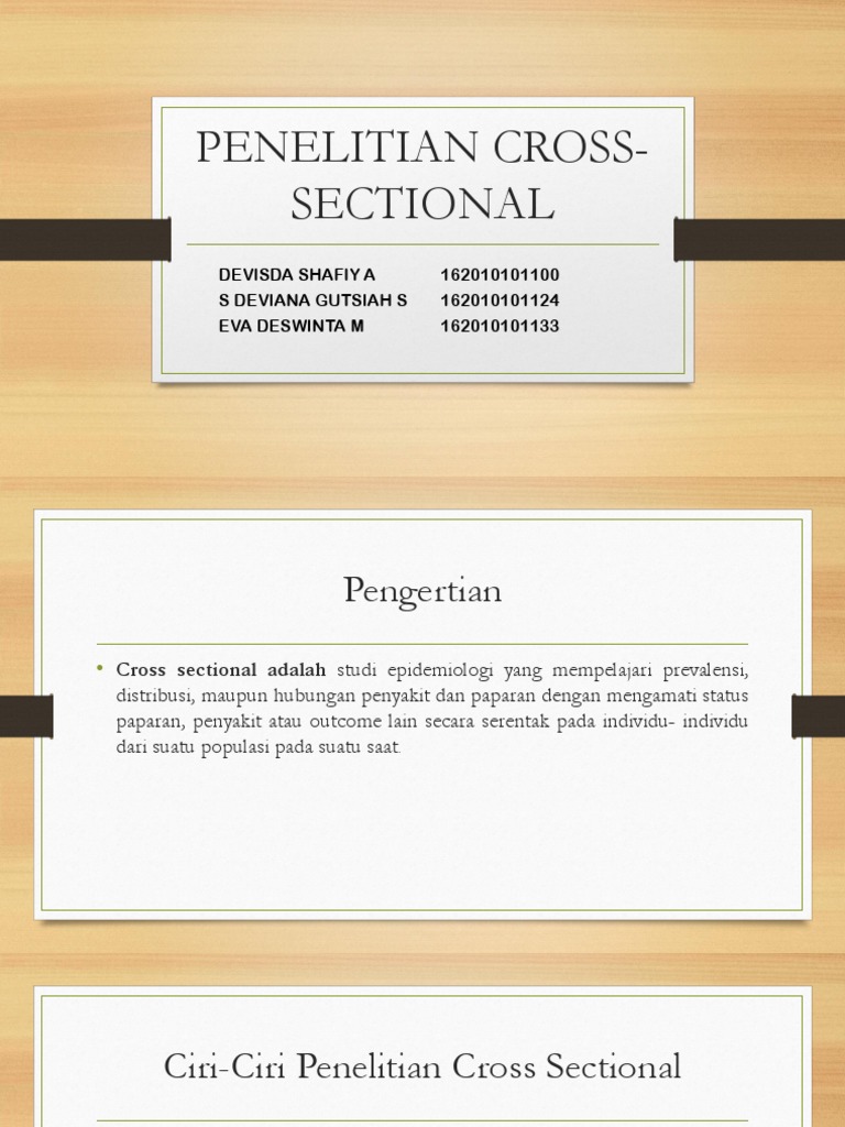 Penelitian Cross-Sectional | PDF