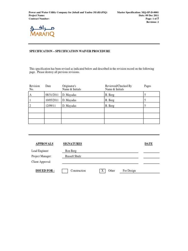 Waiver Req Form | PDF | Specification (Technical Standard) | Reliability Engineering
