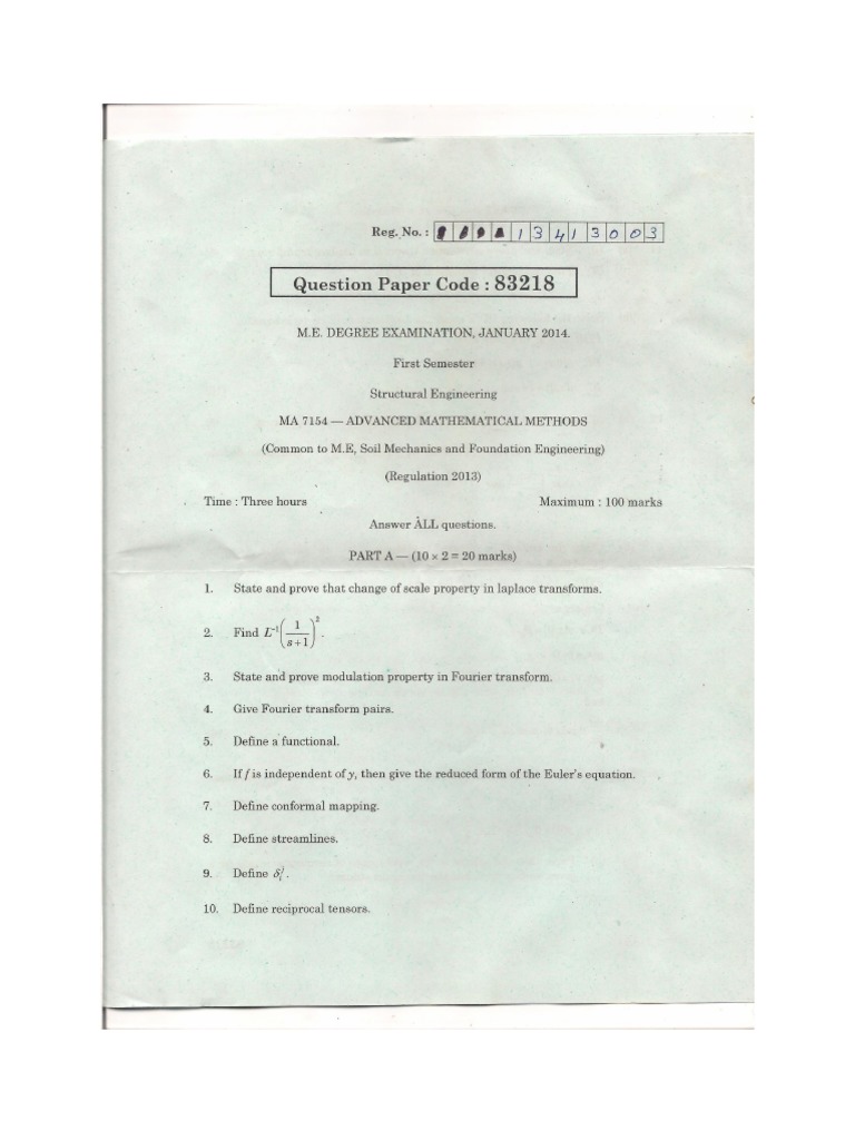 Advanced Mathematical Methods PDF | PDF