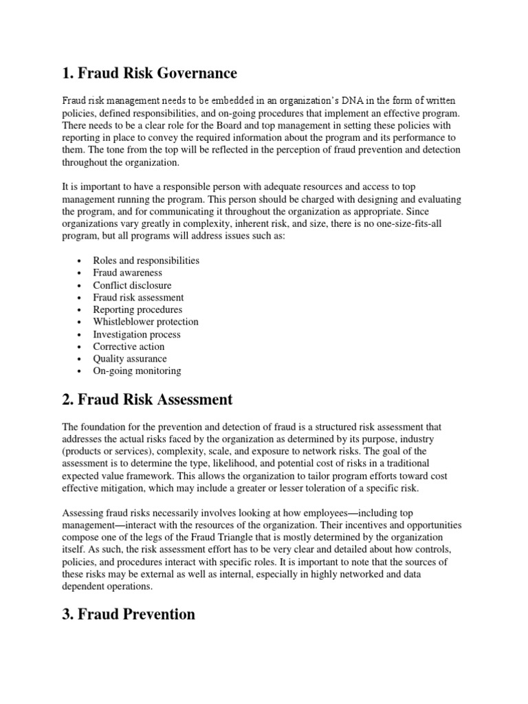 Fraud Management Principle | PDF | Risk | Risk Management