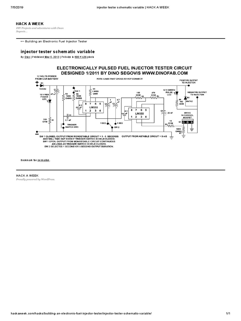 Electronic Fuel Injector Tester Guide | PDF