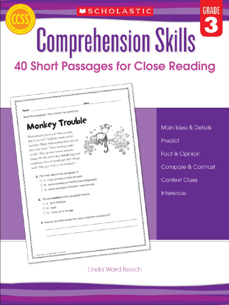 New Scholastic Comprehsion Skills Grade 3 PDF | PDF | Reading Comprehension