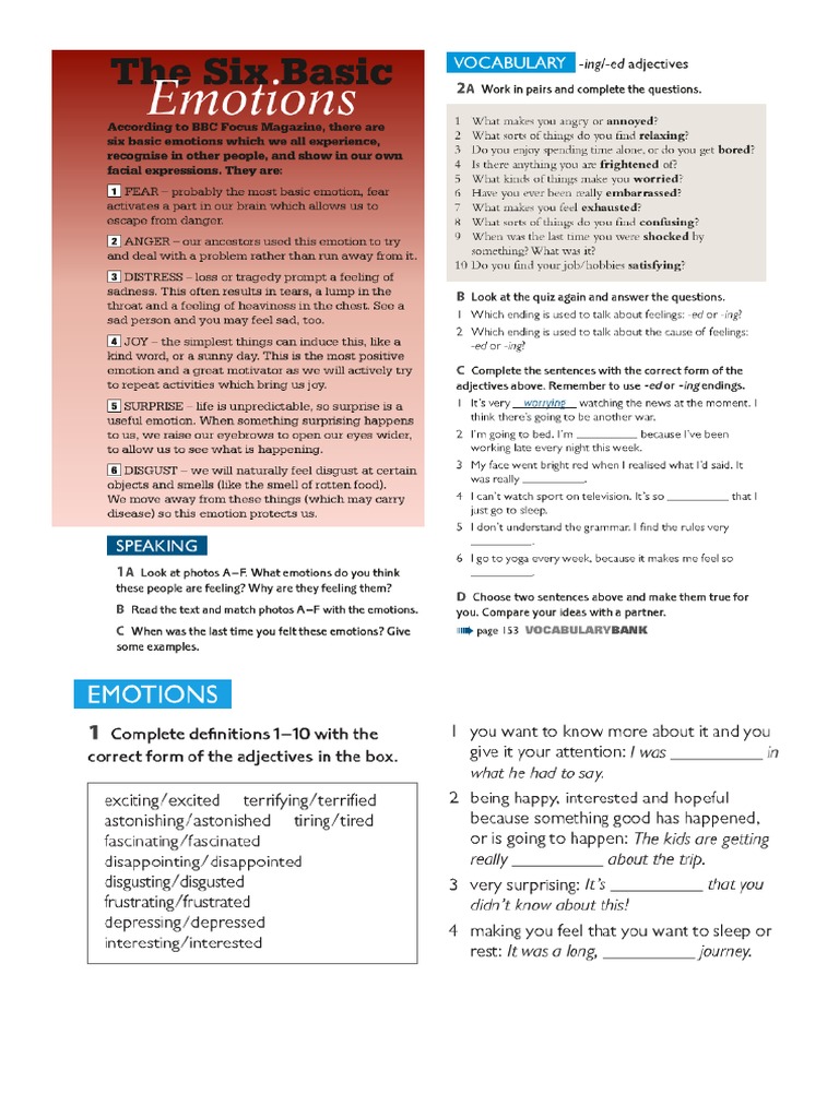 Emotions Part 2 | PDF