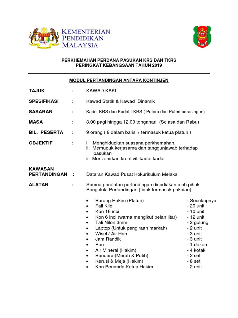 Modul Kawad Kaki Kem KRS TKRS Keb 19 | PDF