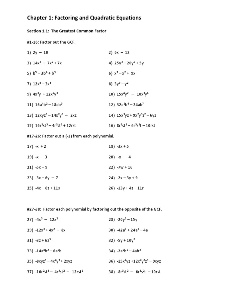 Chapter 1 Problems | Descargar gratis PDF | Area | Factorization