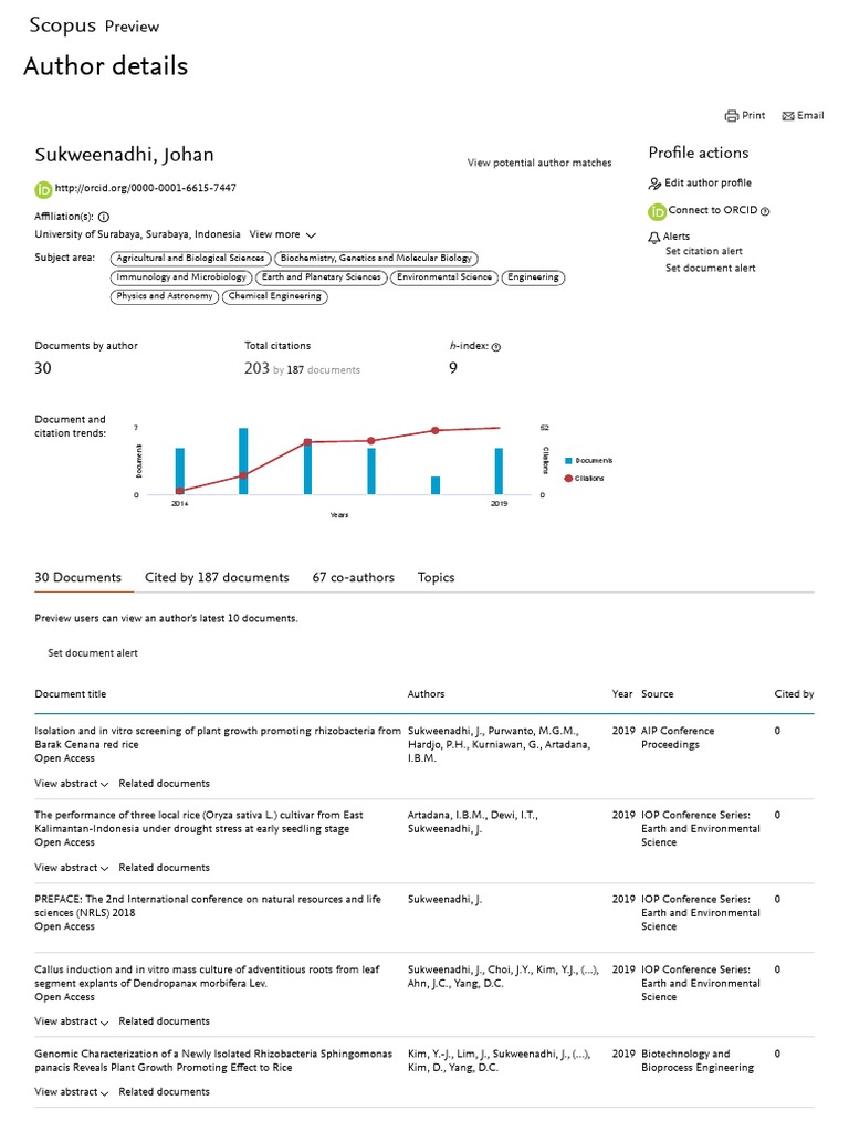 Scopus Preview - Scopus - Author Details | PDF | Organisms | Life Sciences