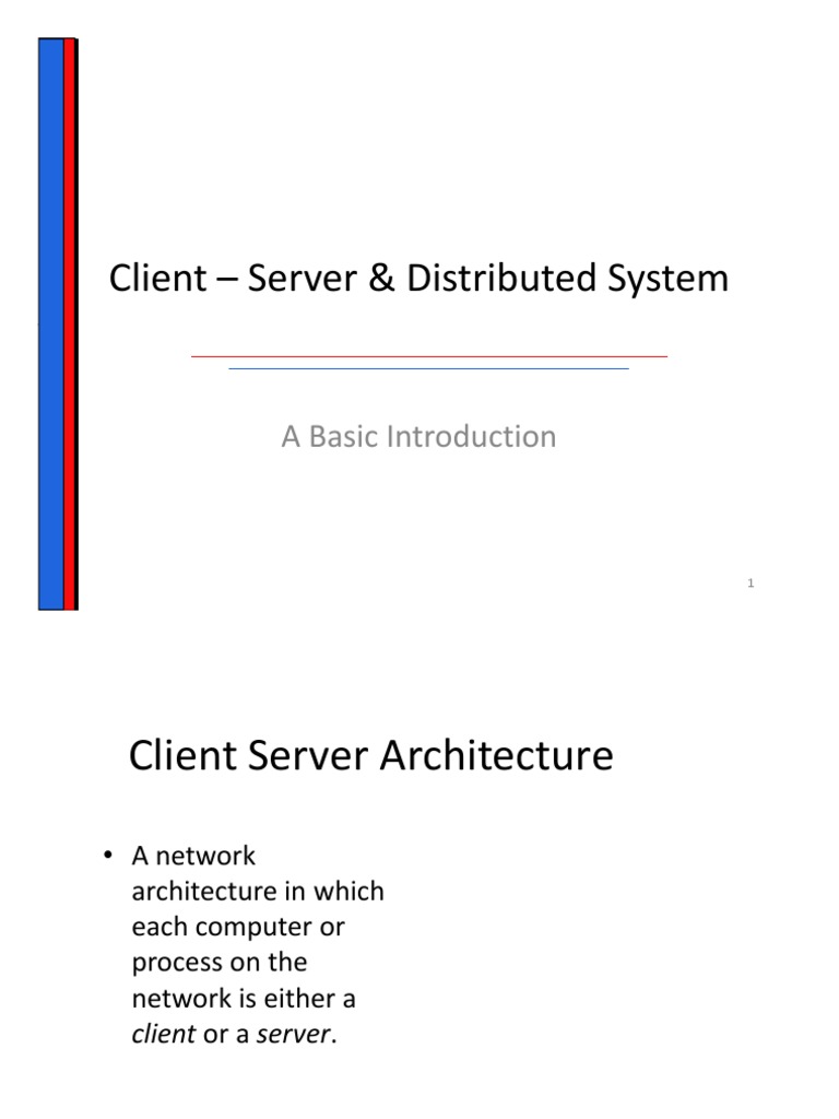 Distributed System | PDF | Client–Server Model | Server (Computing) Distributed System | PDF | Client–Server Model | Server (Computing)