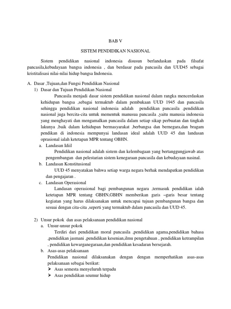 Sistem Pendidikan Nasional | PDF
