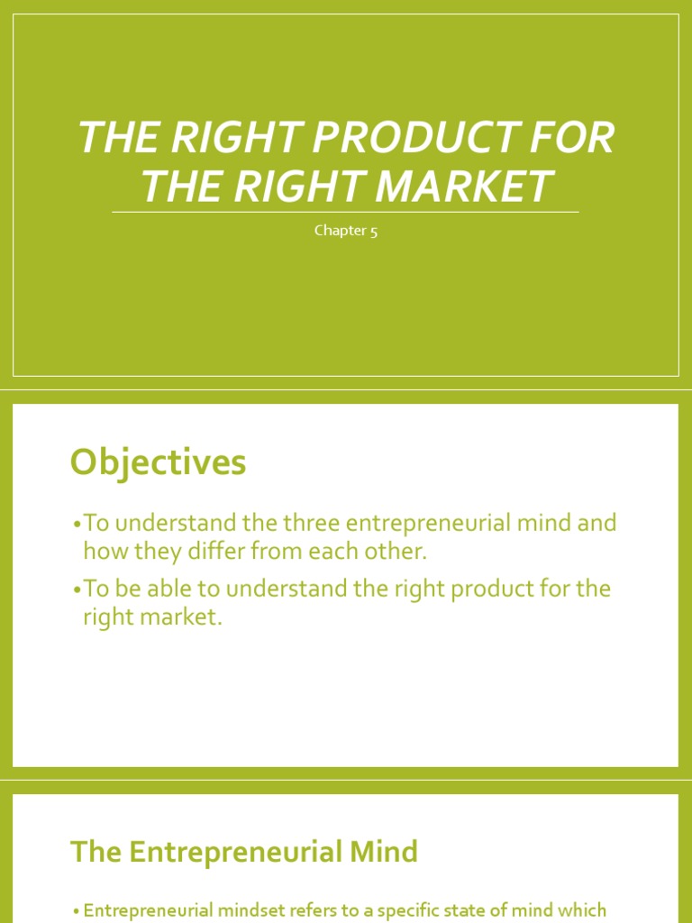 The Right Product For The Right Market | PDF