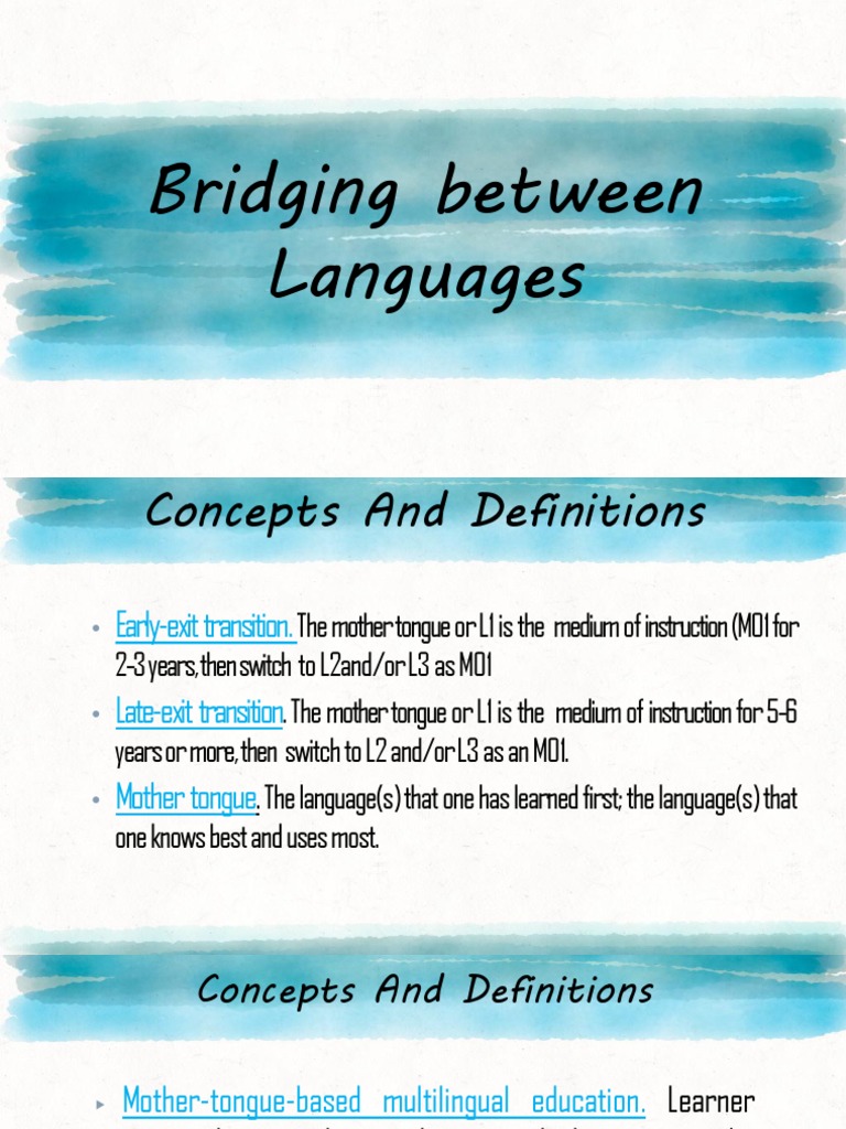 Bridging Between Languages | PDF | First Language | Second Language
