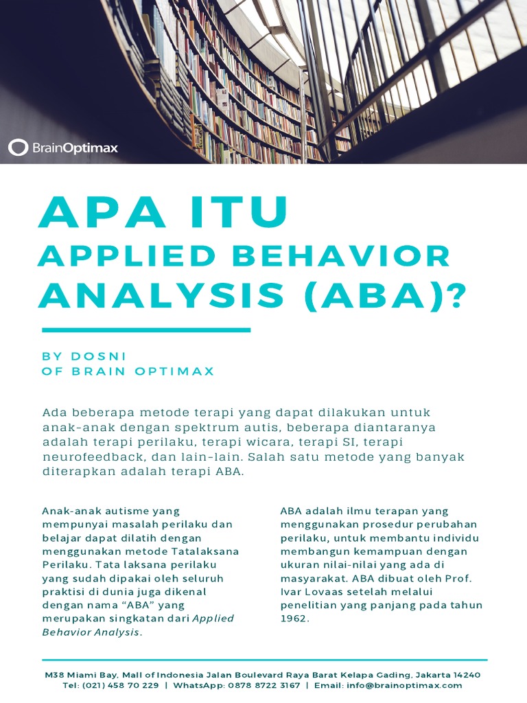 Apa Itu Applied Behavior Analysis ABA | PDF