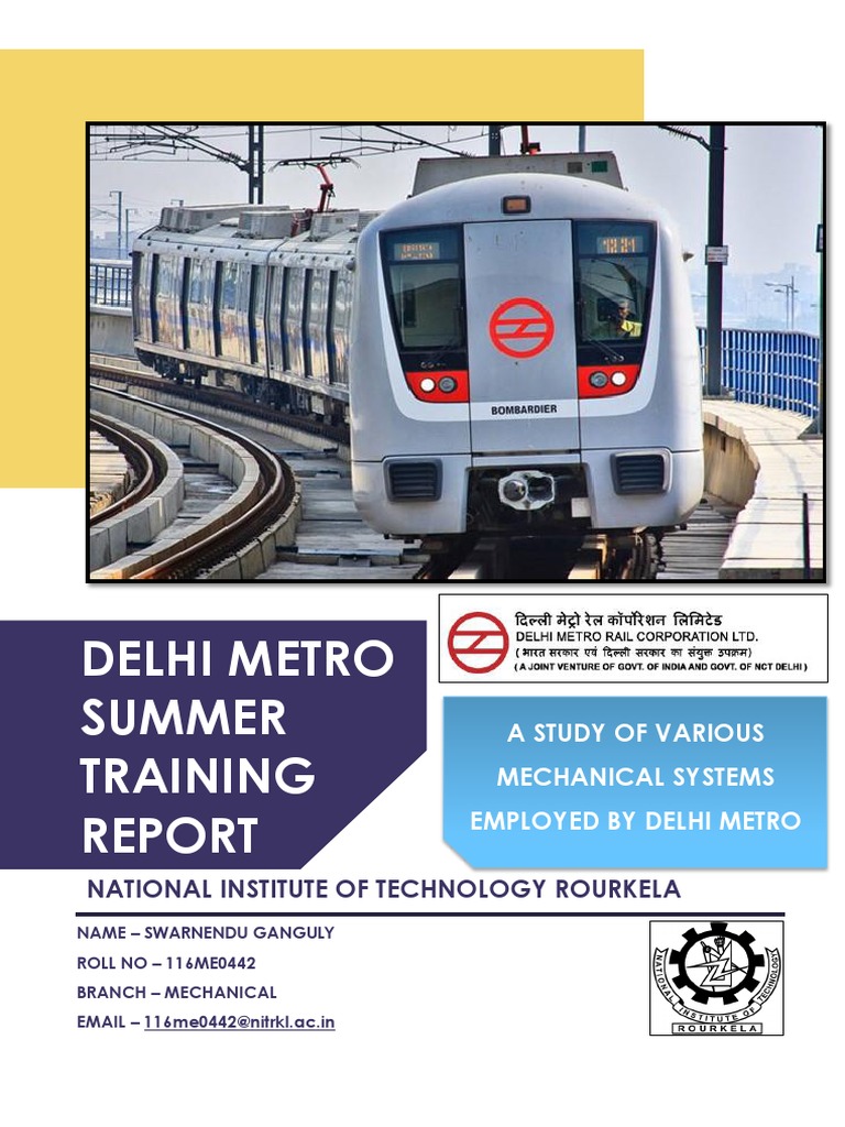 DMRC SUMMER TRAINING REPORT - Docs PDF | PDF | Air Conditioning ...