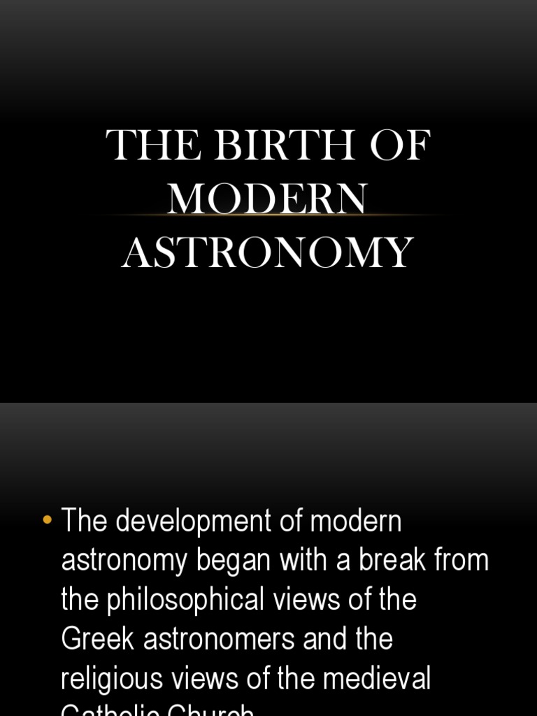 The Birth of Modern Astronomy | PDF