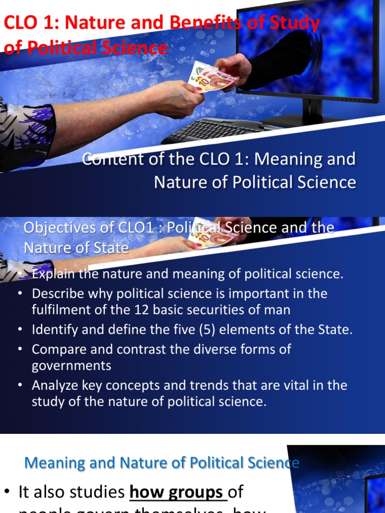 CLO 1 The Meaning and Nature of Political Science | PDF | National ...