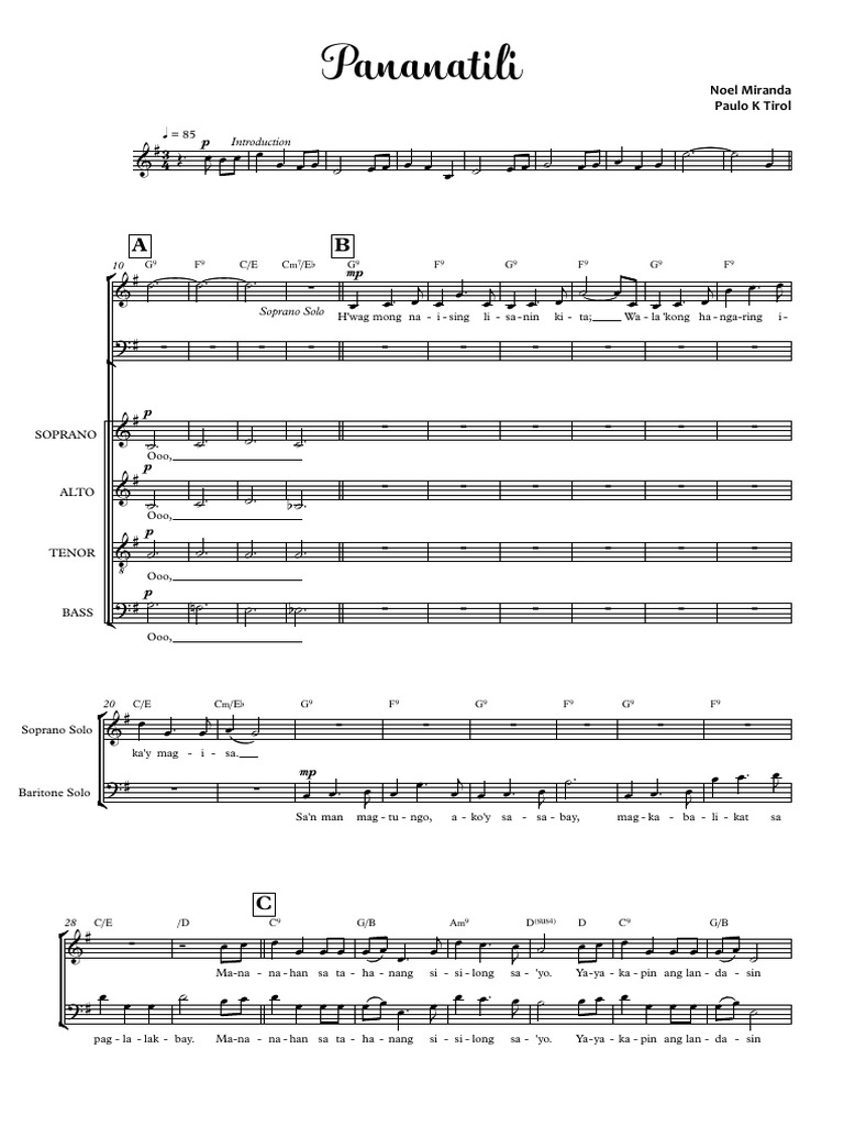 Pananatili SATB | PDF
